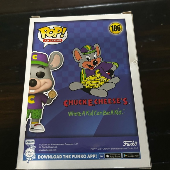 Funko | Other | Funko Pop Chuck E Cheeses With Purple And Green | Poshmark